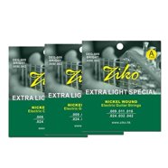 Ziko Electric Guitar Strings 09-42 2 Pack Set Hex High-Carbon Steel and ...