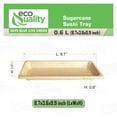 EcoQuality Compostable Sushi Trays Small - Natural Sugarcane Bagasse Take Out Sushi Container ...
