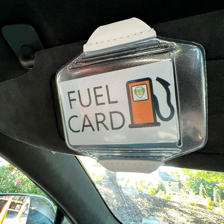 Truck Driver Card Storage 5-Pack Heavy Duty Visor S - Clear Vinyl Fuel ...