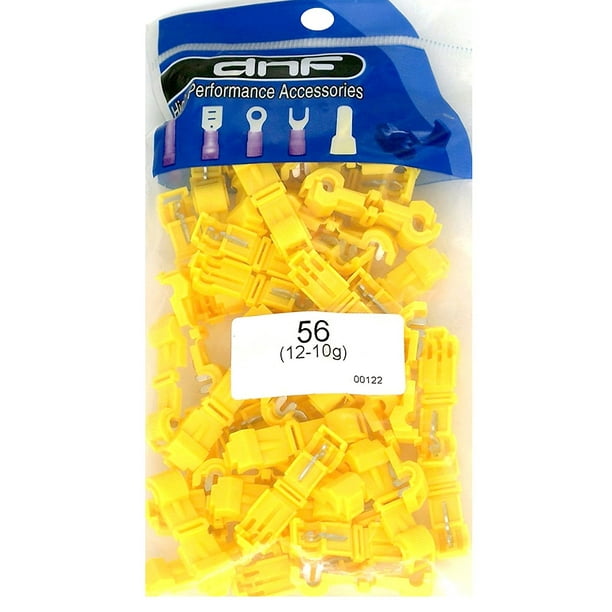 DNF 50 Pack Yellow 12-10 Gauge T-Taps Electrical Terminal Connectors ...