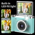 4K Student Point and Shoot Camera (Green) - Foldable Flip Screen FHD ...
