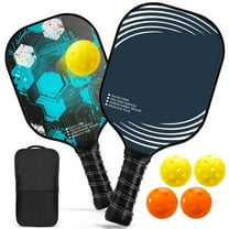 MADOG Pickleball Rackets Set, Fiberglass Paddles, Non-Slip Grip, 4 ...