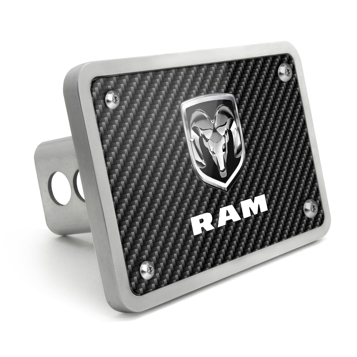 RAM Logo UV Graphic Carbon Fiber Look Billet Aluminum 2 inch Tow Hitch ...