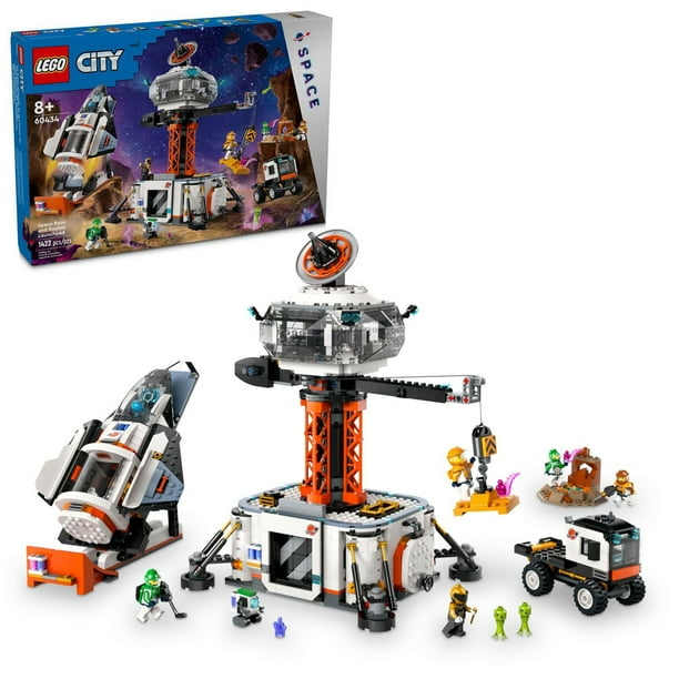 LEGO City Space Base and Rocket Launchpad, Planet Exploration Toy ...