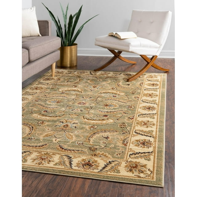 Rugs.com Aditi Collection Rug – 3' 3 x 5' 3 Green Low Rug Perfect For ...