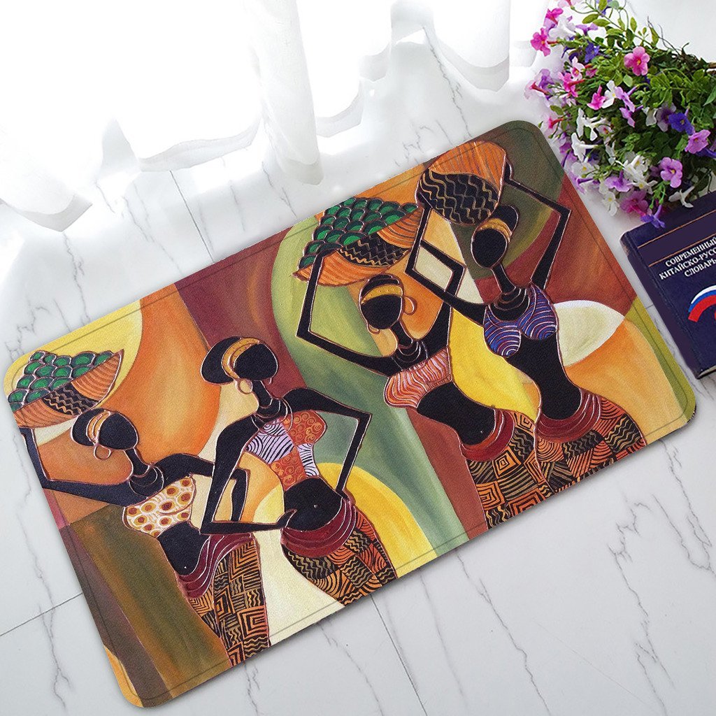 GCKG African Women Non-Slip Doormat Indoor/Outdoor/Bathroom Doormat 30 ...