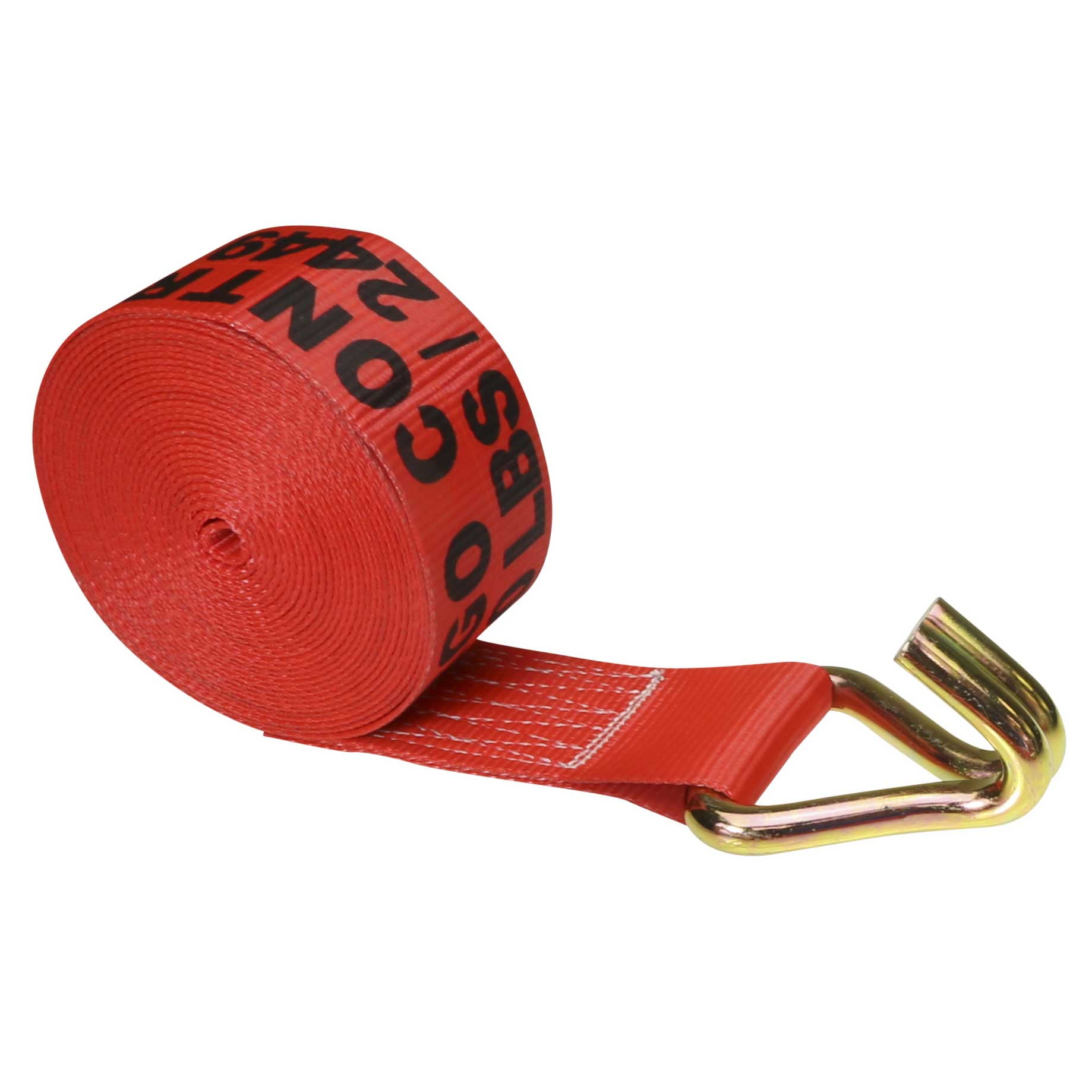 3" x 30' Red Winch Strap with Wire Hook - Walmart.com