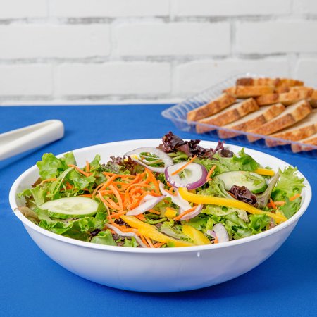 Fineline 3505-WH Platter Pleasers 1 Gallon (4 Qt.) White Plastic Round ...