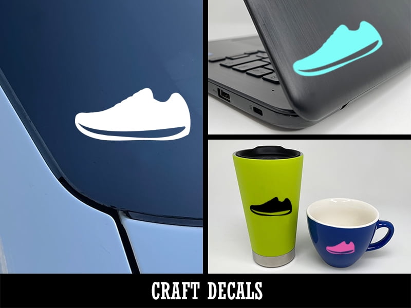 Athletic Running Shoe Craft Vinyl Indoor Outdoor Decal Sticker - Aqua ...