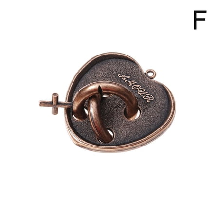 Vintage Alloy Cast Puzzle Box Metal Lock Toys IQ Mind Teaser Brain ...