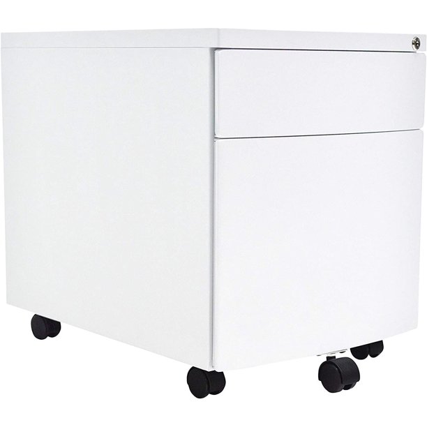 Eurotech Two Drawer Mobile Pedestal File Cabinet with Lock - Walmart.com