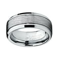 Tungsten Carbide Men's Wedding Band Ring, Brushed Center, Comfort Fit, 8mm, Sizes 7-15 - Walmart.com
