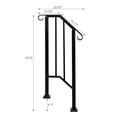 Tcbosik Matte Black Wrought Iron Stair Handrail Handrail Pile Suitable ...