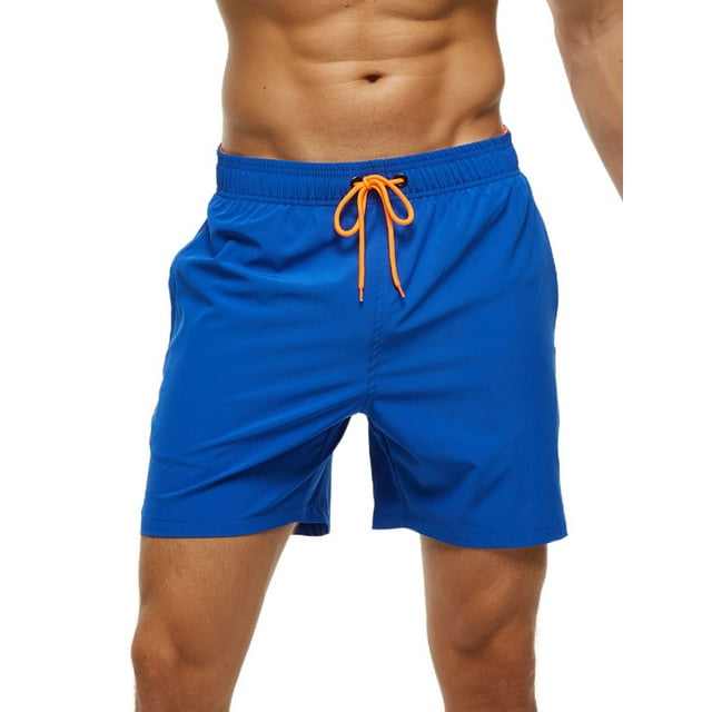 Pdbokew Mens Swim Trunks Quick Dry Beach Shorts With Zipper Pockets