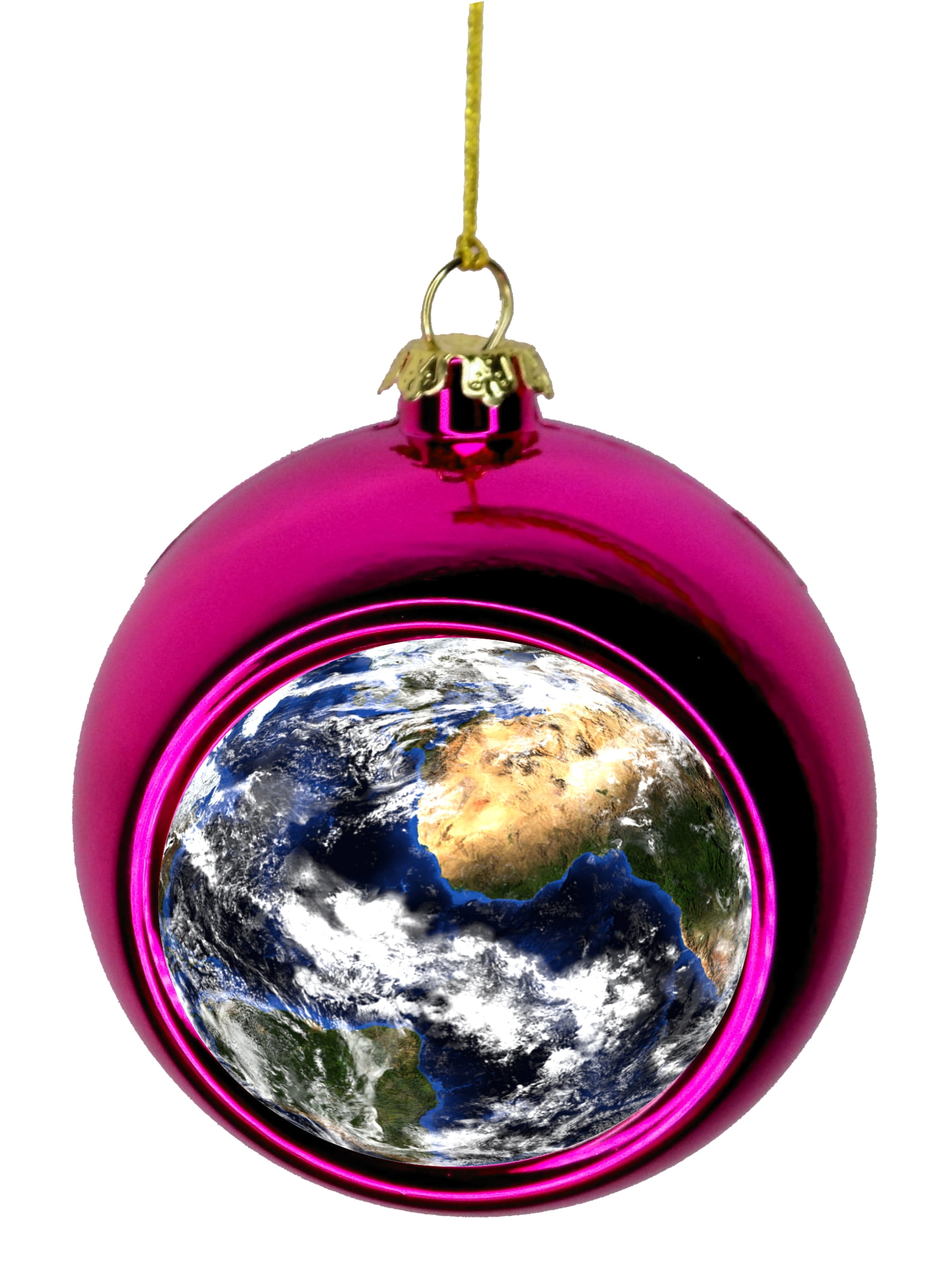 Planet Earth Globe Bauble Christmas Ornaments Pink Bauble Tree Xmas ...