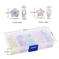 125Pcs 10 Style Transparent Acrylic Beads Bead in Bead Flower & Star ...