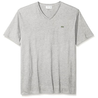 Lacoste White Short Sleeve Pima Cotton V-Neck Jersey T-Shirt - 9
