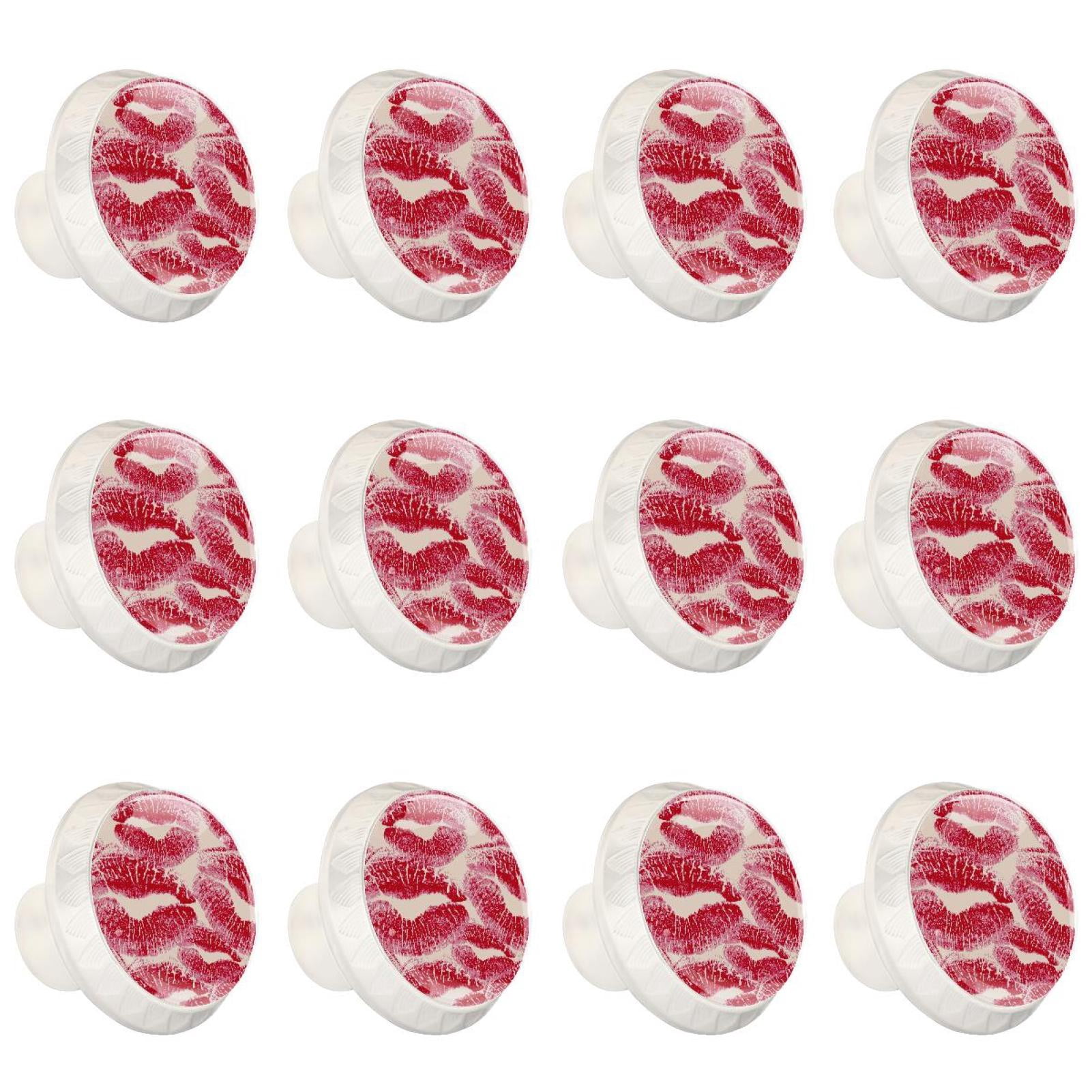 12 Pcs Red Lips Knobs for Kitchen Cabinet Cupboard Dresser Bookcase ...