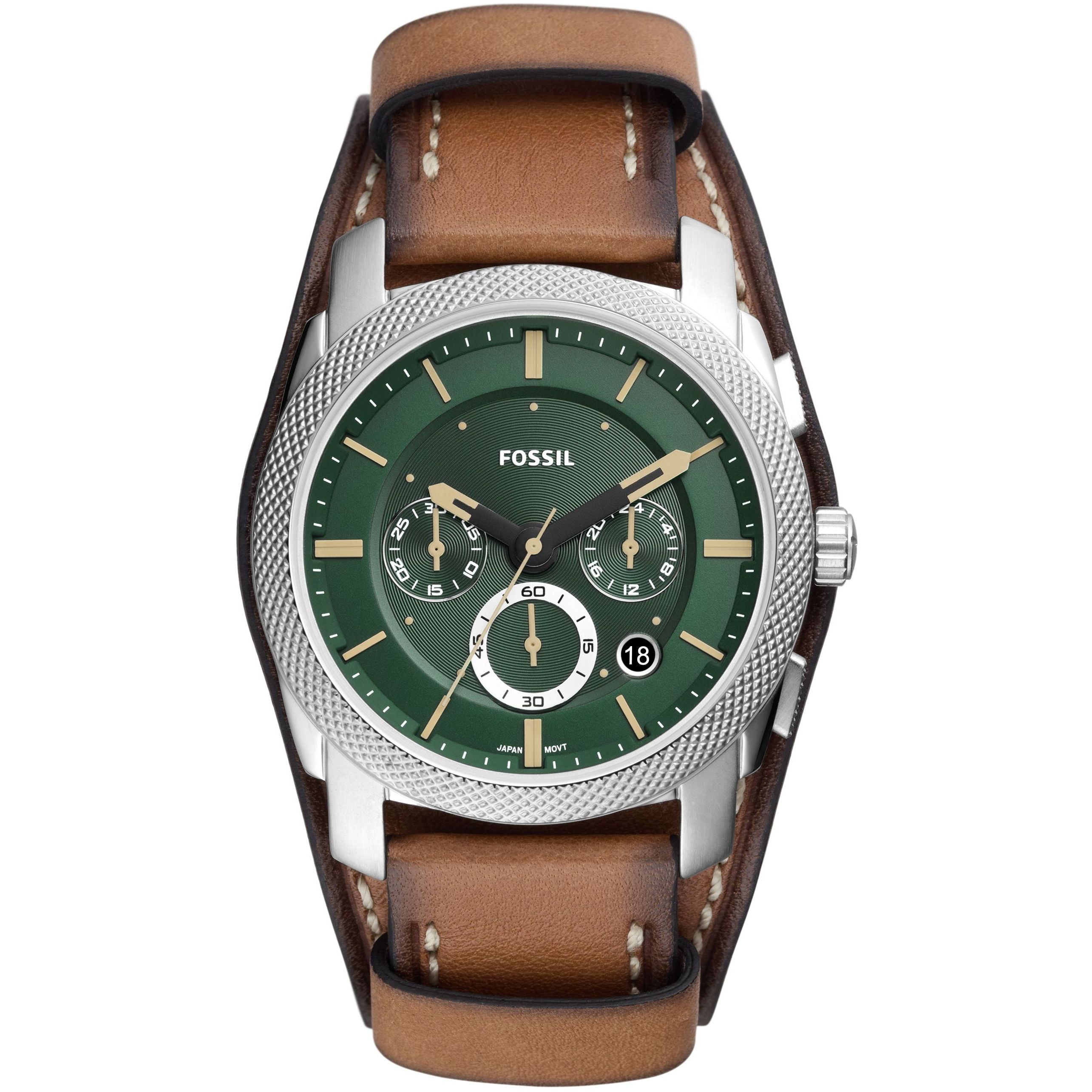 Fossil FS5962 Machine Chronograph Tan Eco Leather Watch - Walmart.com