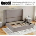 Jocisland Queen Size Bed Frame with Lift Up Storage, Upholstered ...