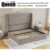 Jocisland Queen Size Bed Frame with Lift Up Storage, Upholstered ...