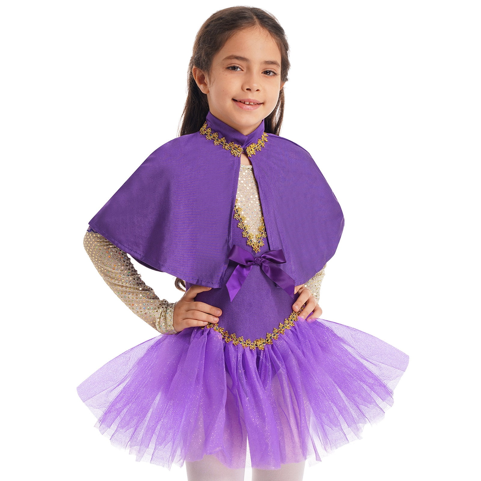 TiaoBug Kids Girls Circus Trapeze Show Costume Sparkle Tutu Dance Dress ...