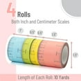 Mr. Pen- Ruler Washi Tape, 4 Pack, Assorted Sizes, Ruler Tape - Walmart.com