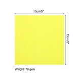 25 Sheet Origami Paper Double Sided Fluorescent Yellow 5x5 Inch Square ...