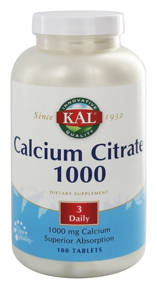 KAL Calcium Citrate 1000mg | Teeth & Bone Health, Nervous, Muscular ...