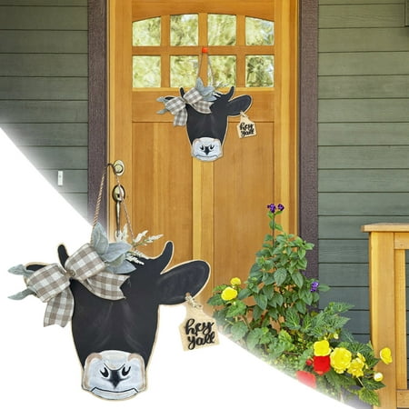 LSLJS Milk Cow Welcome Sign for Front Door, Farm Movie Theme Front Door ...