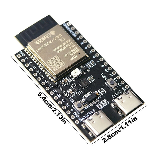 Placa Esp32 C6 Desarrollo Wifi Compatible Con Bluetooth Esp32 C6 Wroom 1 Dual Usb C Walmart En