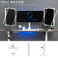 VIVO White Triple Monitor Desk Mount, Adjustable Stand, Fits 3 Screens up to 32" - Walmart.com