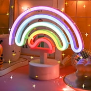 EZ-Illuminations Battery Operated Multicolor LED Neon-Style Rainbow ...