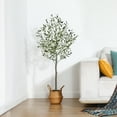 4ft Artificial Olive Tree, Lifelike Plastic Plant, Indoor/Outdoor Decor ...