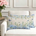 Blue Hydrangea Pillow Covers Set of 2, Rustic Summer Blue Floral ...