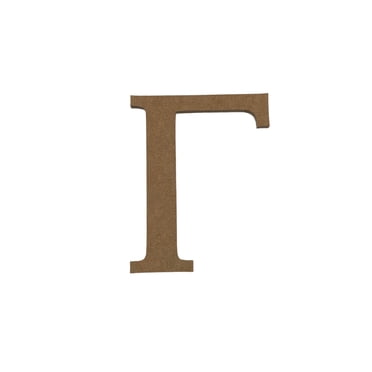 8" Wood Greek Letter Gamma Γ Unfinished, Fraternity and Sorority Greek ...