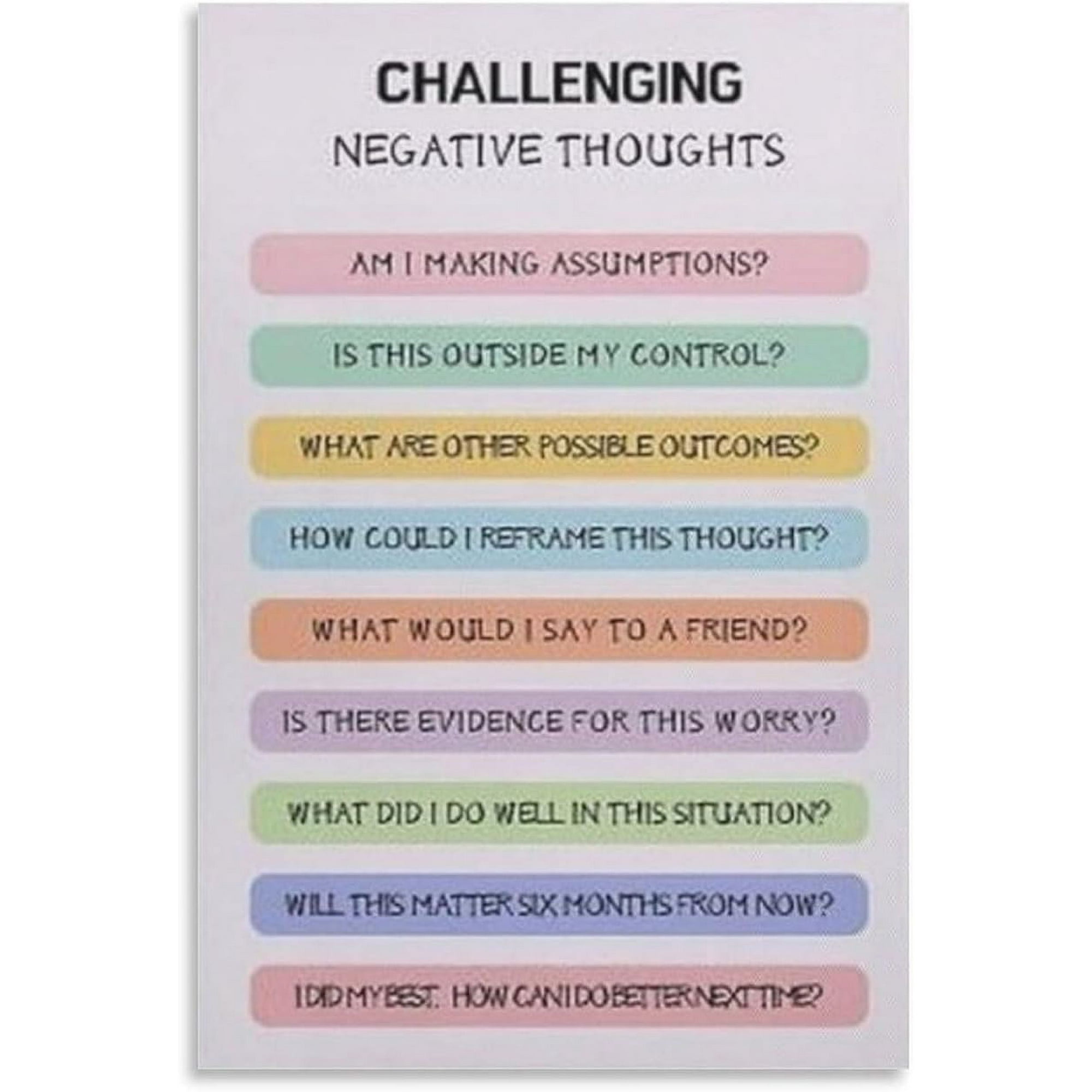 Click here for Pphaosho Challenging Negative Thoughts Counselor C... prices