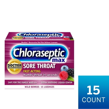 Chloraseptic Max Strength Sore Throat Spray, Wild Berries Flavor, 1.0 ...