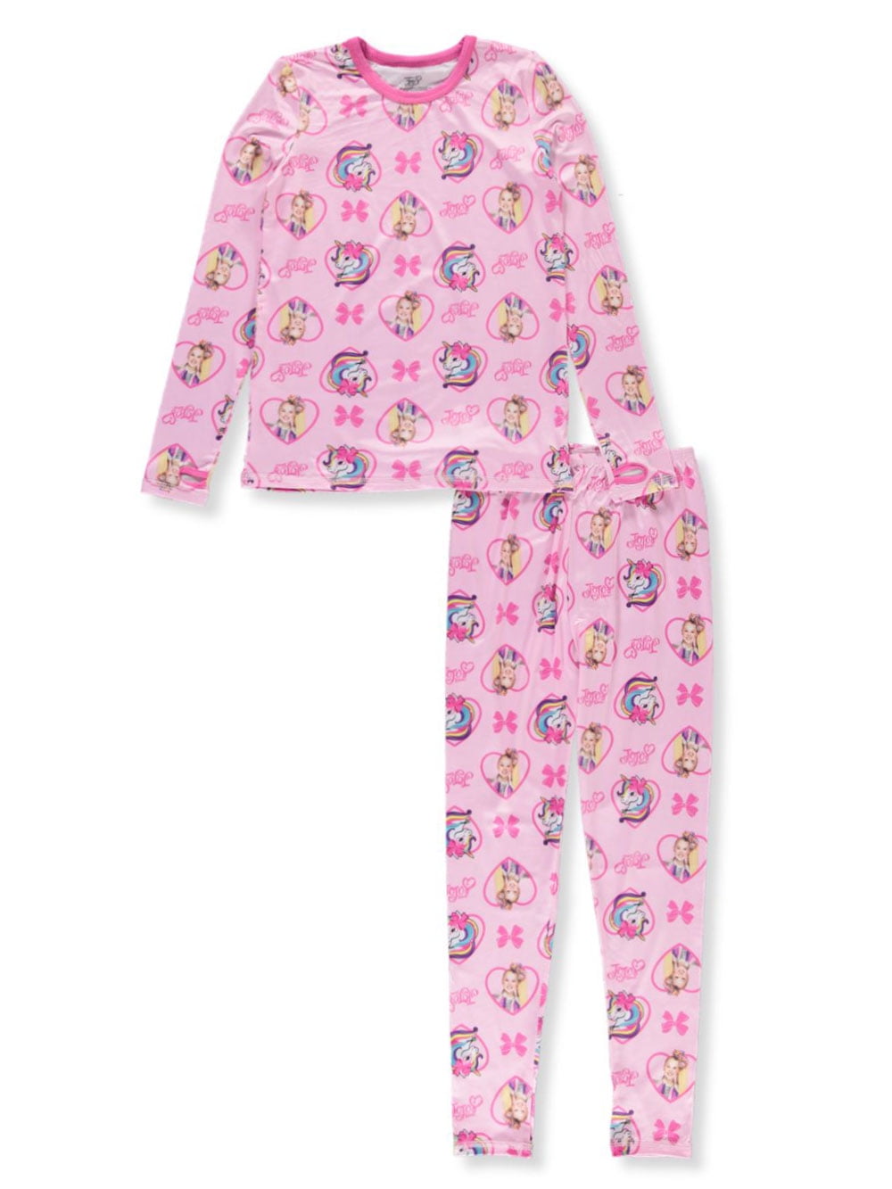 JoJo Siwa Girls' 2-Piece Thermal Pajamas - pink, 10 - 12 (Big Girls ...