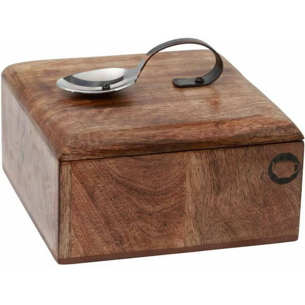 Acacia Wood Tea Caddy - Walmart.com