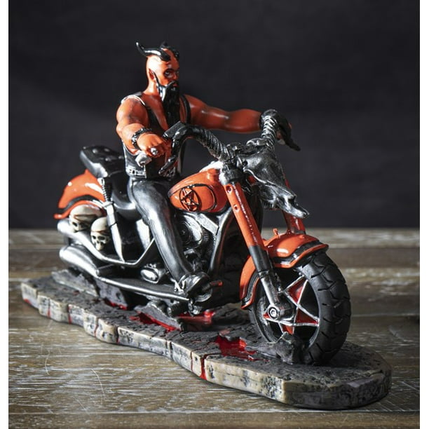 Red Inferno Devil Demon Motorcycle Chopper Biker With Pentagram Jacket ...