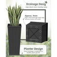 Greesum 23 Inch Tall Plastic Planters (Set of 2), Large Outdoor Flower ...