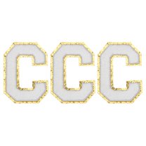 Chenille Letters C Patches 4-1/2 Inch Iron on Letters C Patches Golden ...