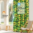 Alien Head Bright Green Pattern Blackout Curtains,Triple Weaved Fabric ...
