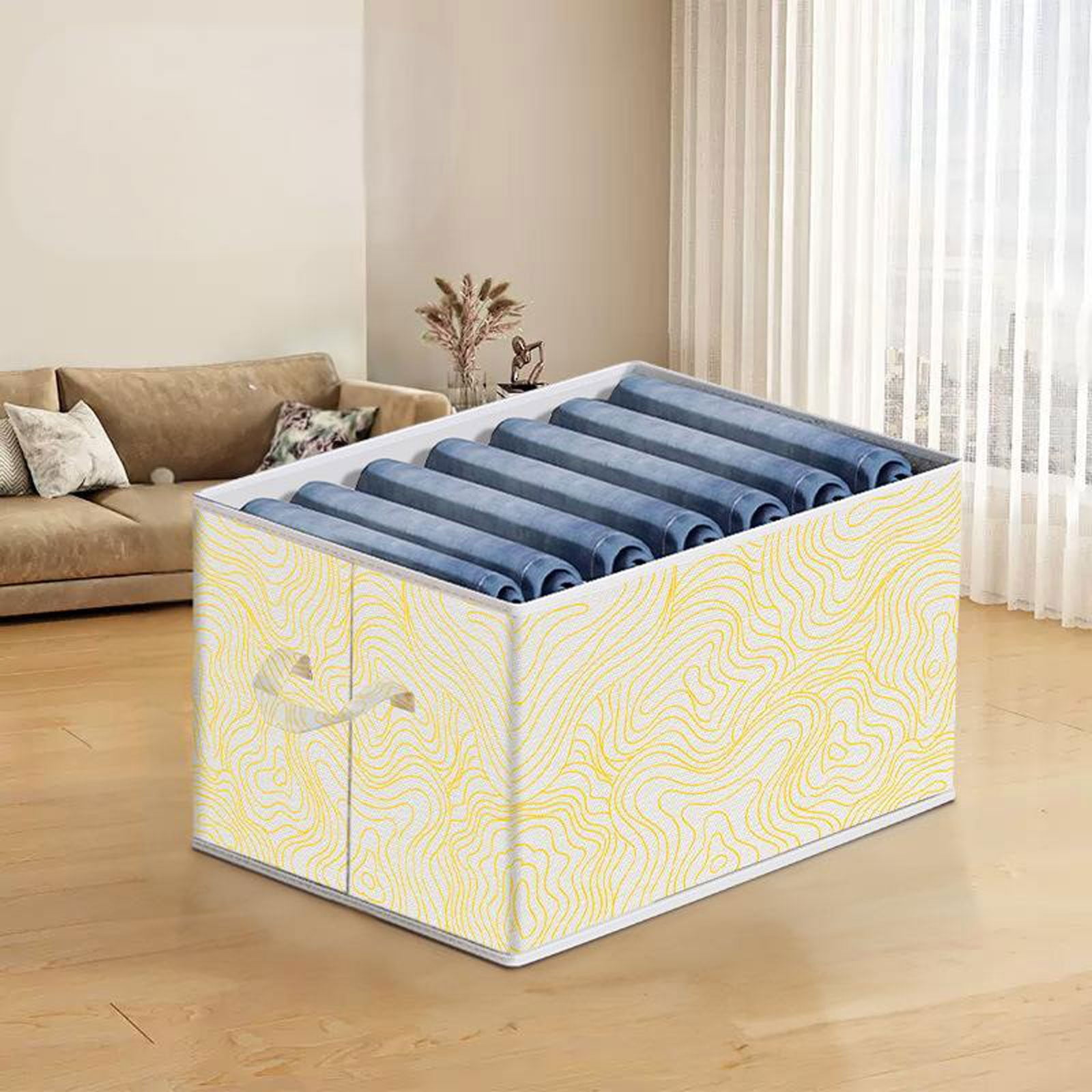 Fiudx Caja para Guardar Ropa con Cajón, Diseño de Impresión Portátil ...