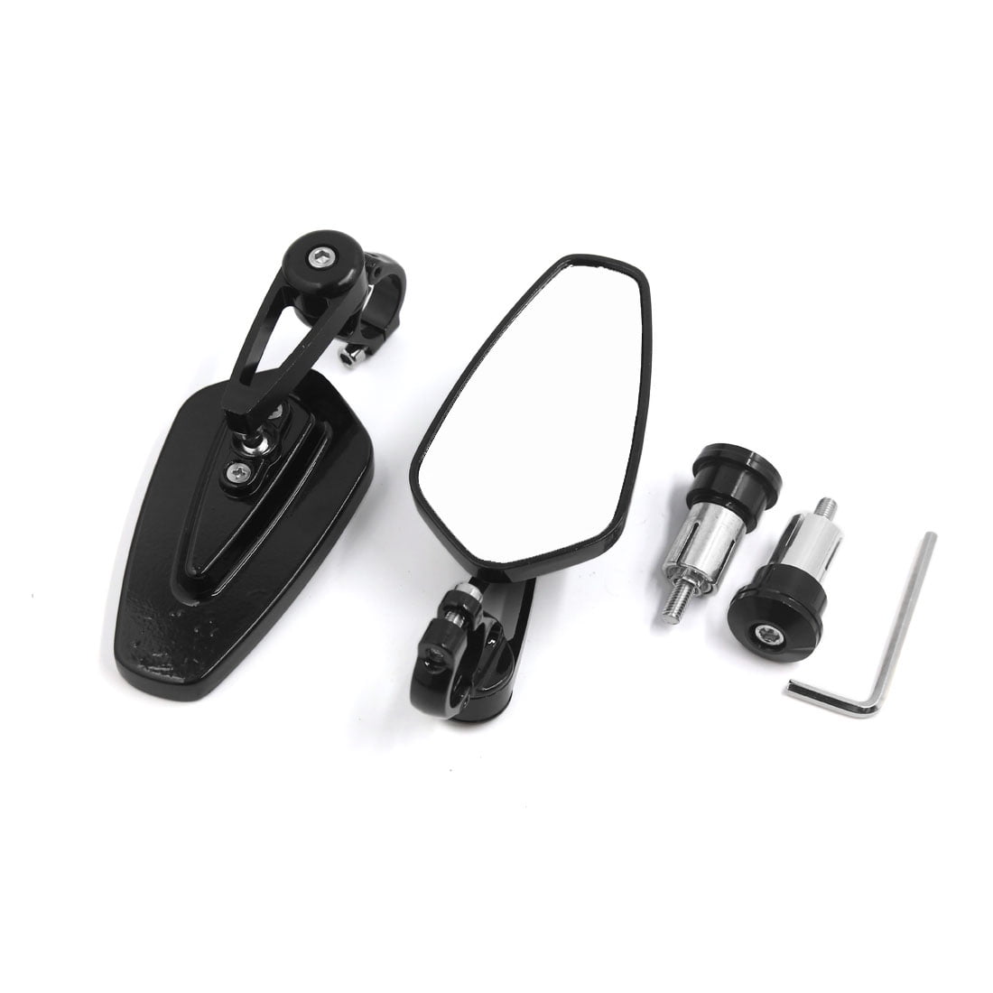 Universal Black Adjustable Motorcycle Scooter ATV 22mm Bar End Side ...