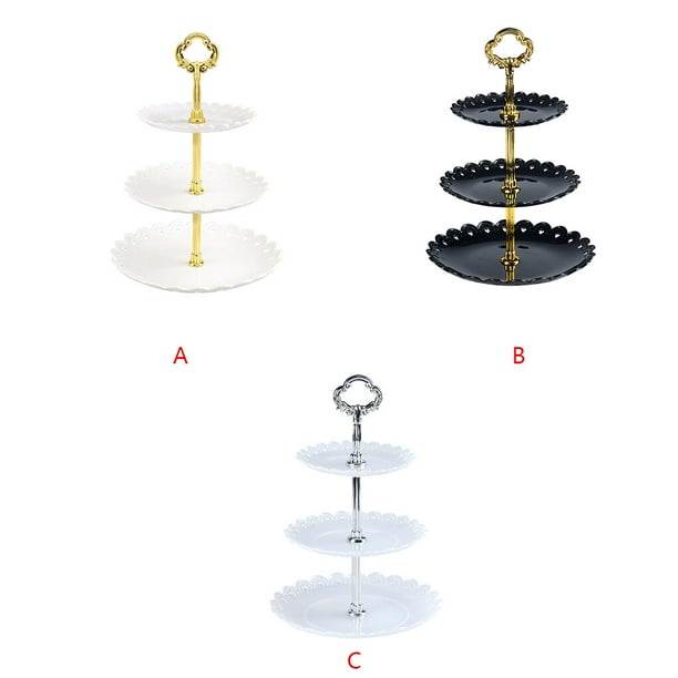 freestylehome 3-Tier Plastic Cupcake Stand Dessert Plate Mini Cakes ...