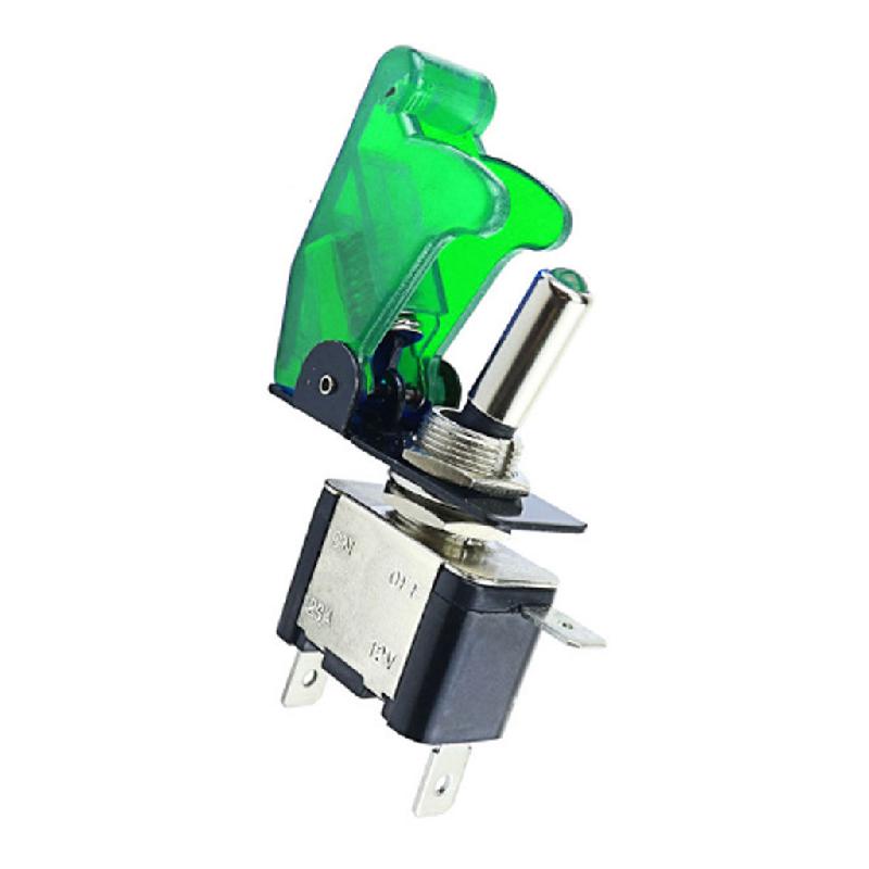 CARBON FIBER BLUE LIGHT LED AIRCRAFT TOGGLE SWITCH FLIP SAFETY COVER ...