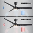 CEME 44" Low Profile Ceiling Fan with Light and Remote, Small Flush ...