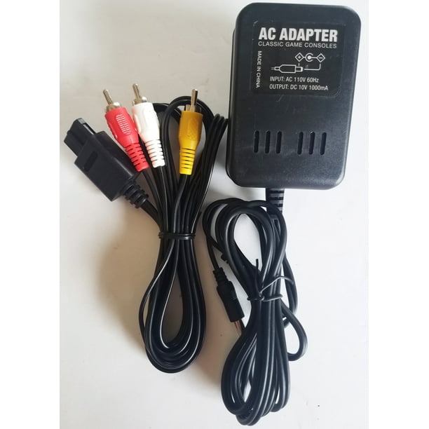 Replacement AC Adapter Power Cable Cord With A/V Audio Video Cable For ...